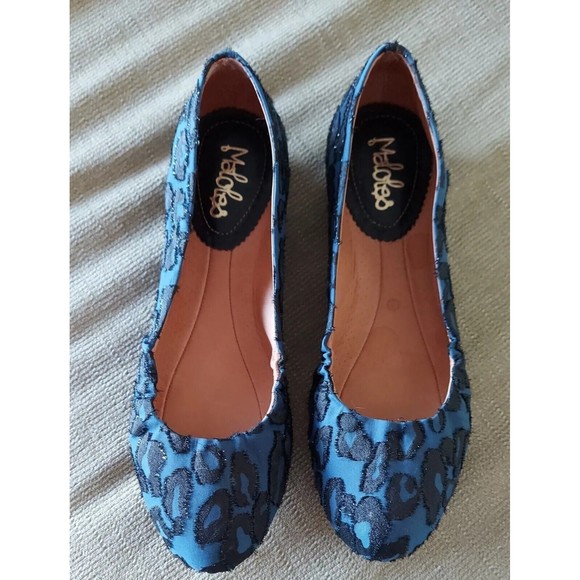 maloles | Shoes | Maloles Paris Ballet Flats 4 9 Blue Black Leopard ...